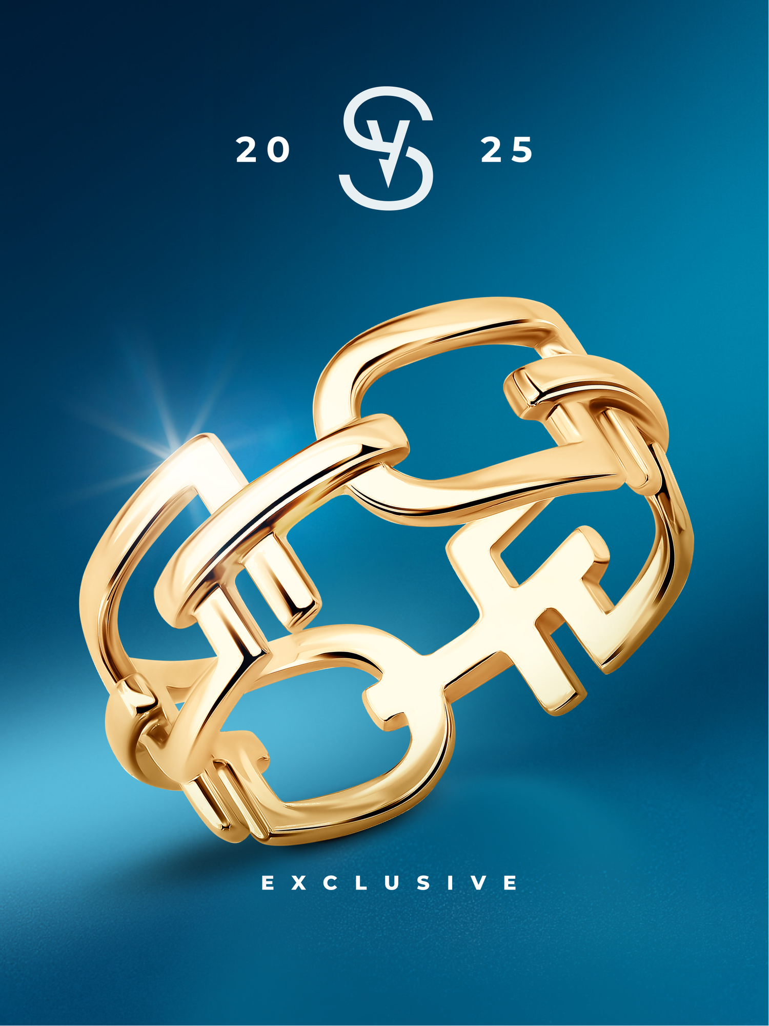 Кольцо, серебро, 925 проба, золочение