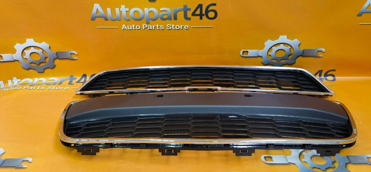 Нижняя и верхняя решетка радиатора Шевроле Авео Т300 CHEVROLET AVEO 11-15 комплект