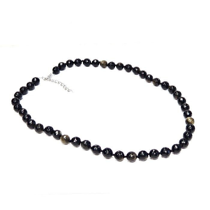 Бусы, обсидиан