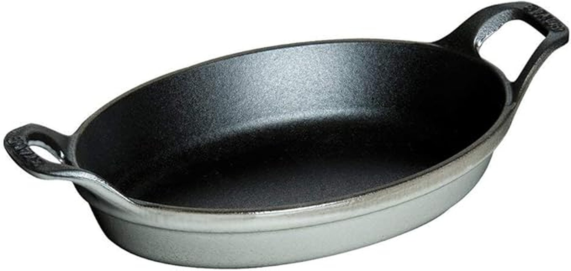 Форма для запекания овальная STAUB, чугунная, диаметр 18 см, цвет серый, 1004116