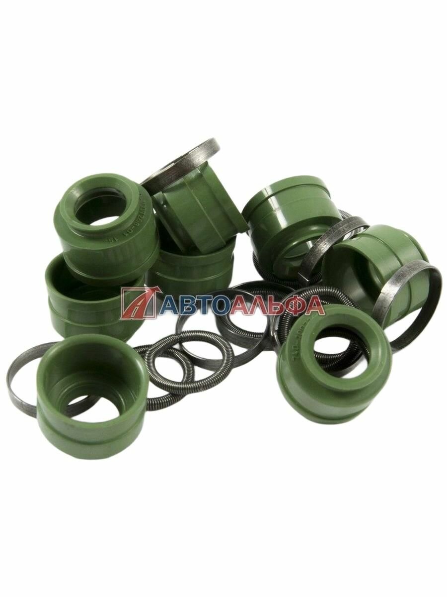 Ремкомплект сальников клапанов в сборе КАМАЗ (РК №30) (комплект 8 шт) (АО Строймаш г. Чебоксары)