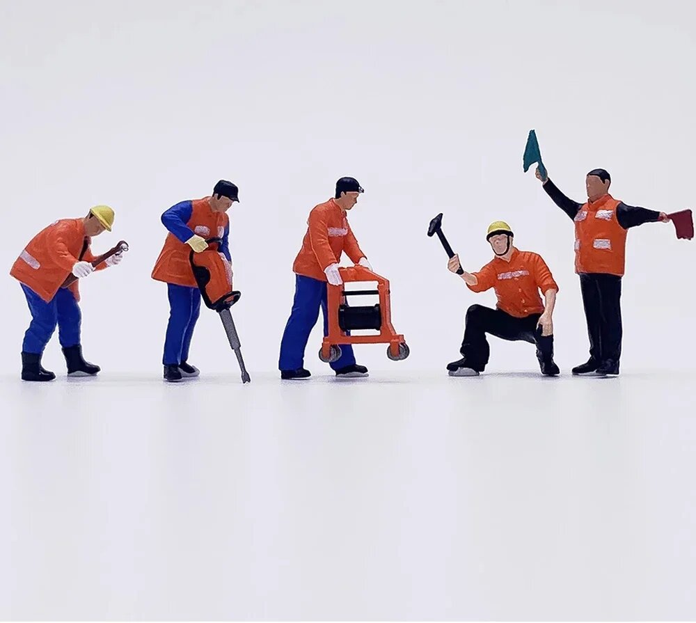 Миниатюрная фигурка полиции GSF 1:87 Оранжевый, a set