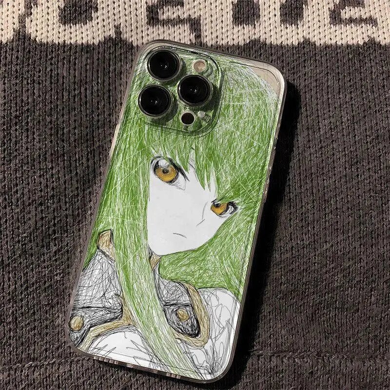 Чехол для телефона Lelouch Lamperouge C.C. CODE GEASS RE: Сага о Воскресении для iPhone 17 16 15 14 13 12 11 Pro Max Plus Air Mini, мягкий чехол