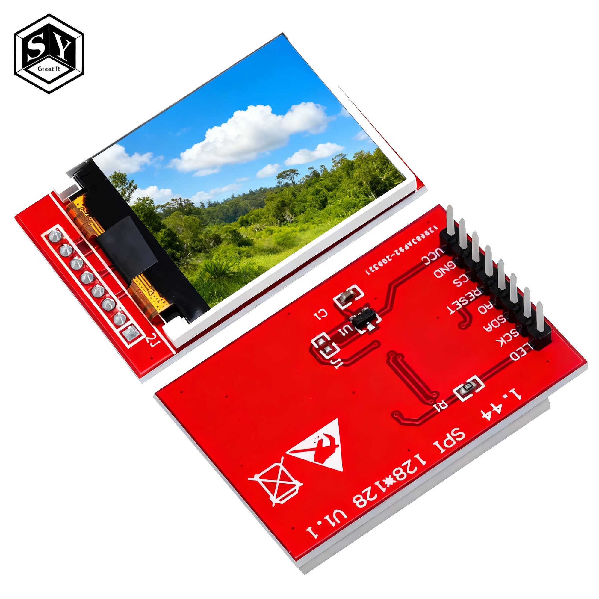 1 шт. 3,3 В 1,44-дюймовый TFT ЖК-дисплей модуль 128*128 цветной экран SPI, совместимый для Arduino mega2560 STM32 SCM 51