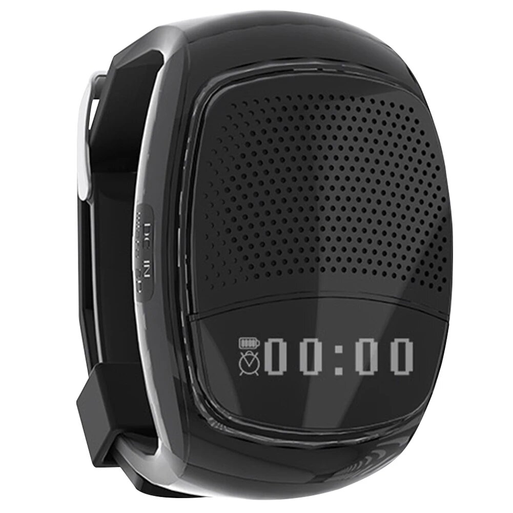 Bluetooth-совместимые спортивные музыкальные часы с FM-радио B90, наручные часы для бега, часы с будильником, аудио для бега/походов, Черный