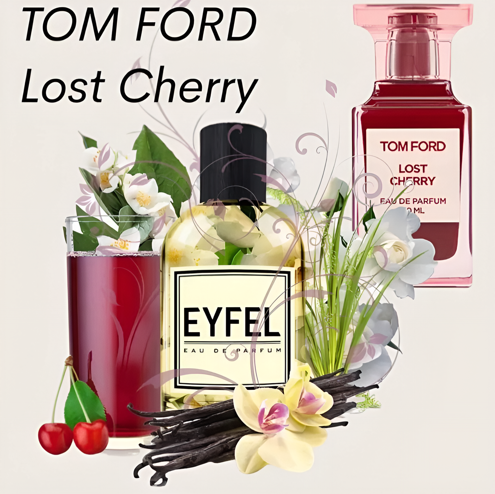Духи унисекс EYFEL U28 Lost Cherry, восточный цветочный аромат, 50 мл