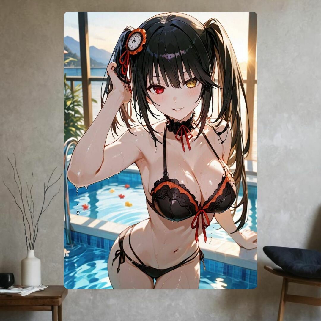 Картина на металле (аниме-Date A Live) Куруми Токисаки,20*30см
