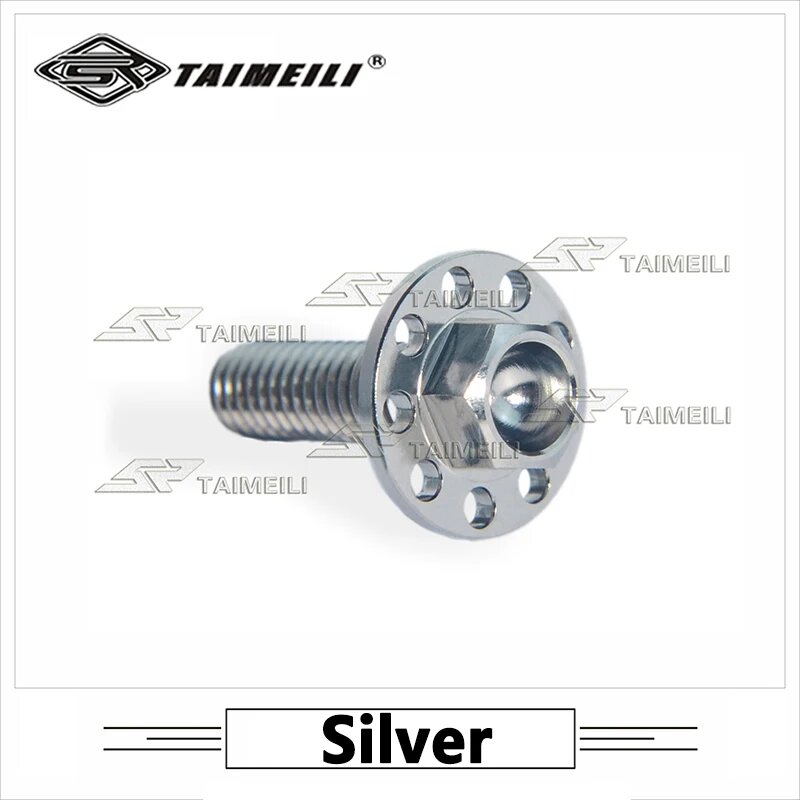 TAIMEILI Винт из титанового сплава M6 серебристый, M6x15mm