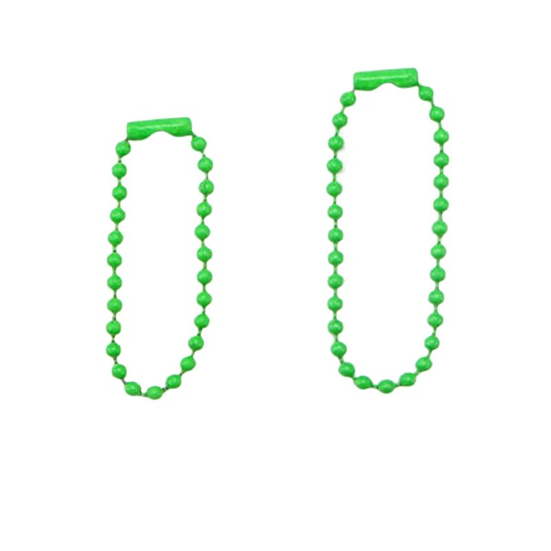 Железная красочная цепочка из бисера для рукоделия 10/12 см Изумрудный, Green 12cm-25pcs