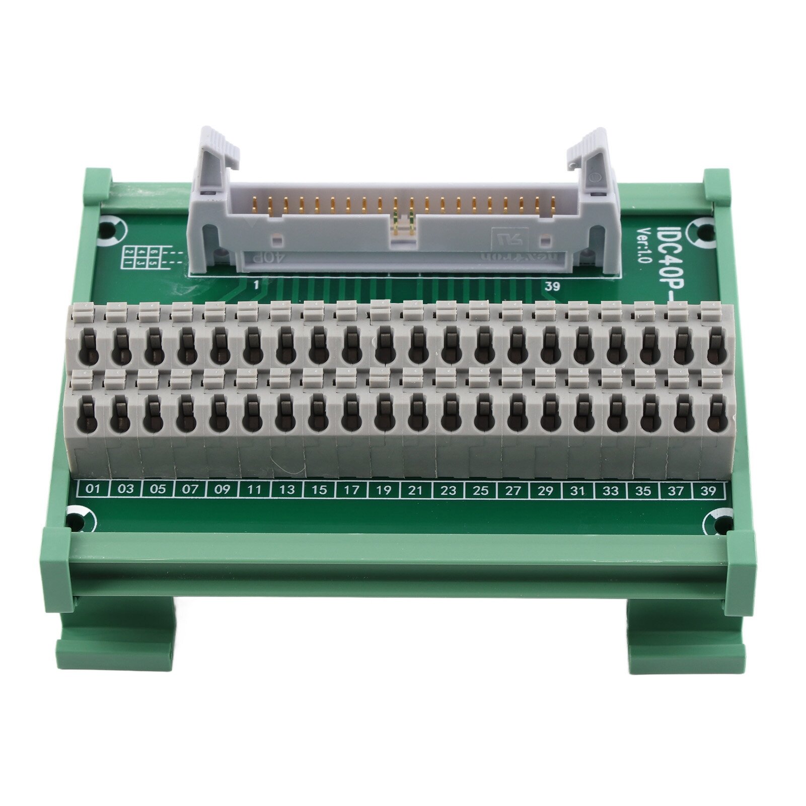 Header Breakout Board Terminal Block Stable 40Pin Screw Free IDC40P‑CK 14‑26AWG 0.8A
