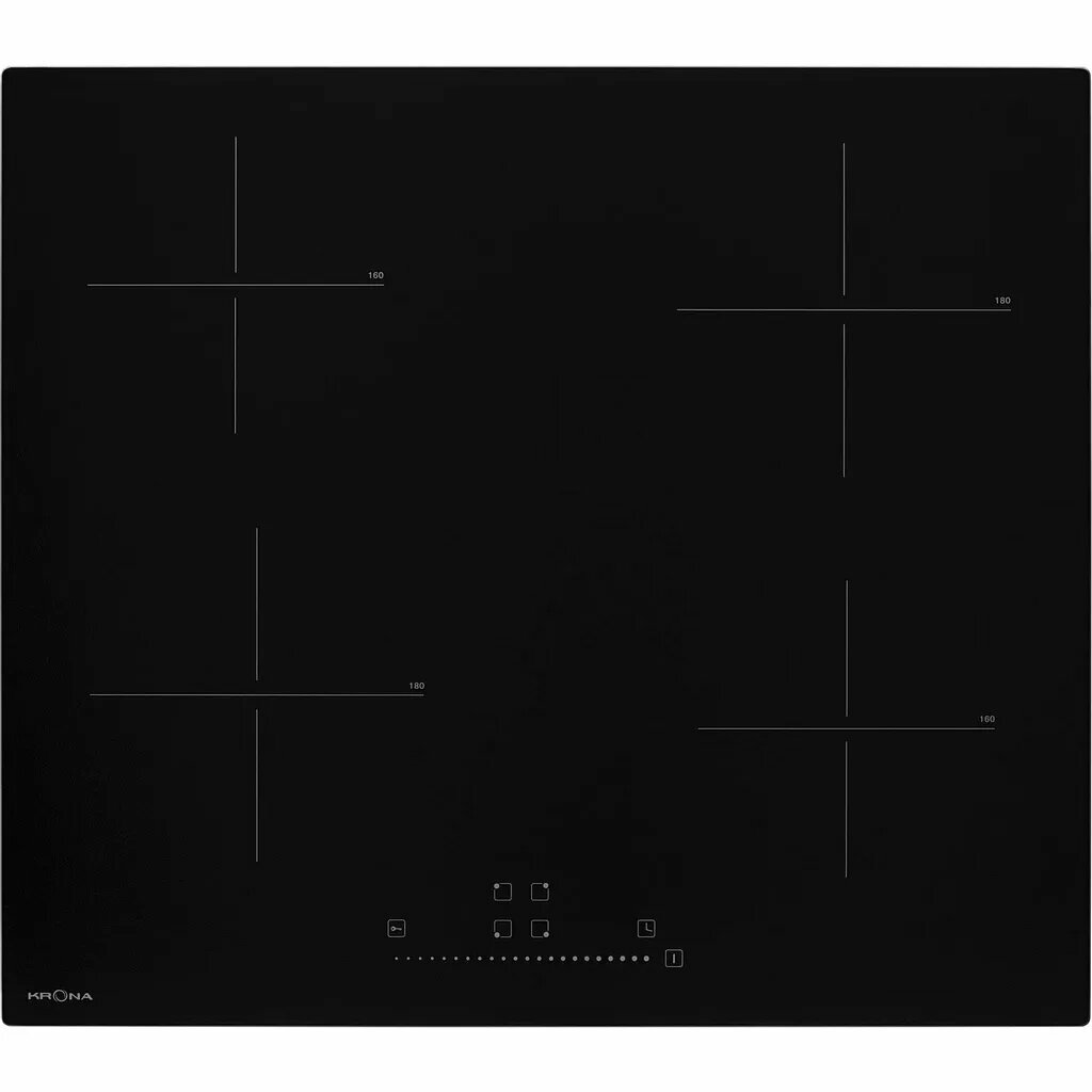Индукционная варочная поверхность Krona Argon 60 BL TS, конфорок: 4 шт, стеклокерамика, независимая, черный