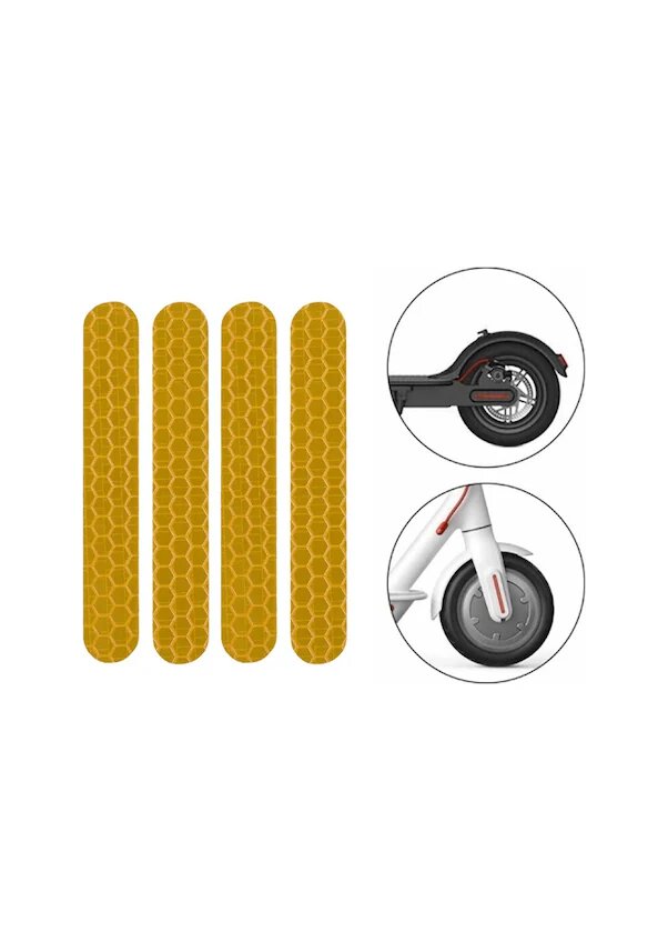 Наклейки для скутера, светоотражающие, курсор, крыло скутера, светоотражающая наклейка Ninebot Max G30, жёлтая