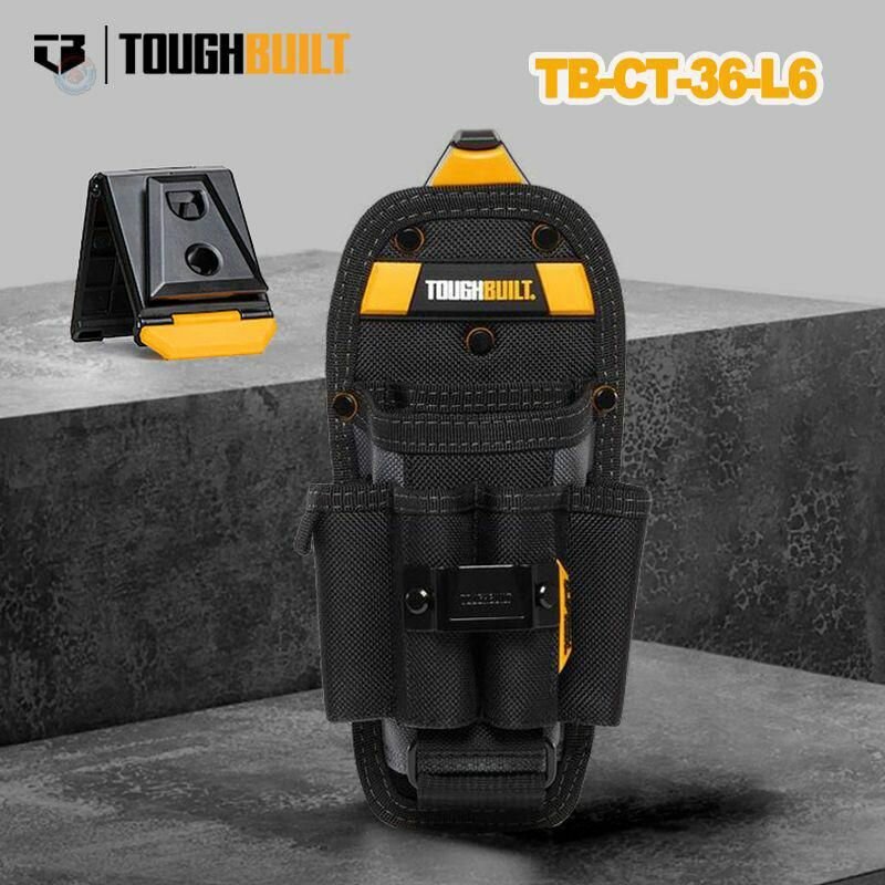Поясная сумка для инструментов TOUGHBUILT TB-CT-36-L6, 6 карманов, ClipTech крепление, регулируемый центральный карман, 8 карманов и петель, черная