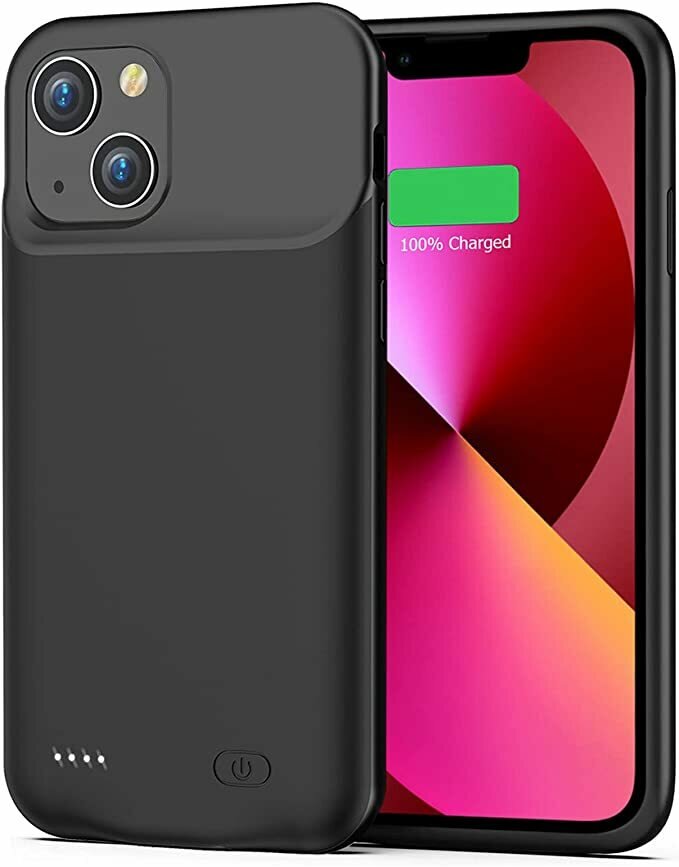 Чехол-аккумулятор для Apple iPhone 13 , черный, 6800mAh