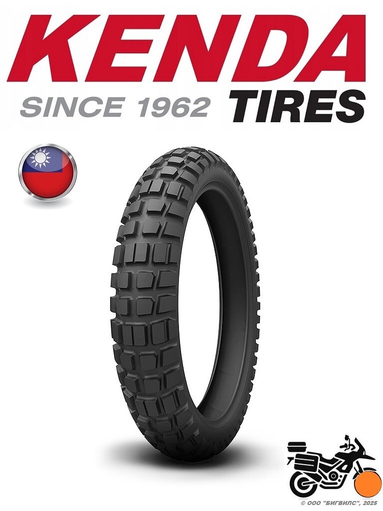 Мотошина Kenda K784 BIG BLOCK 110/80B19 4PR 59Q TL Front/передняя