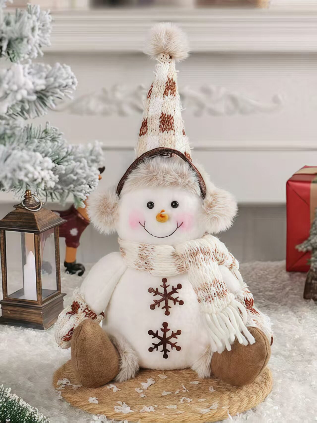 Фигуры Деда Мороза Снегурочки Снеговика Новогоднее Украшение Для Дома