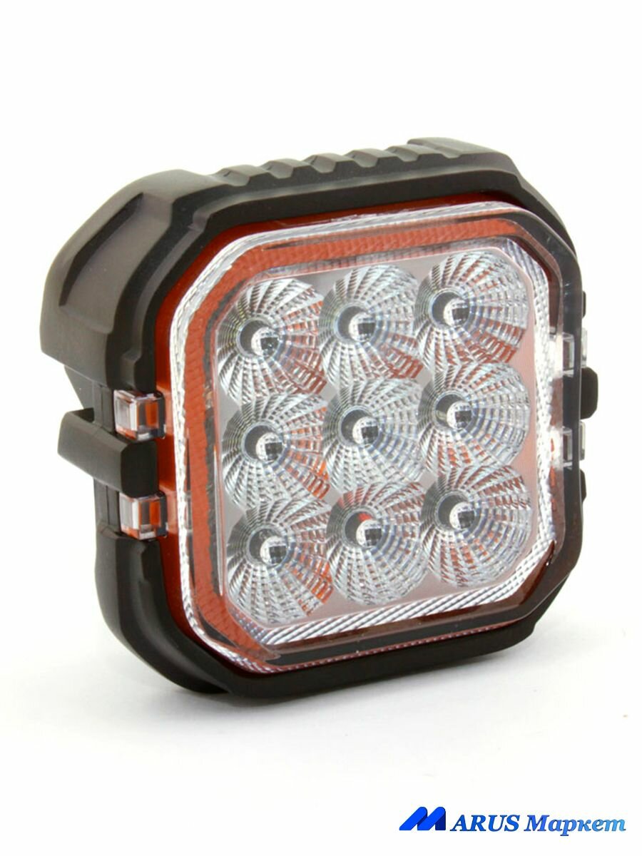 Светодиодный прожектор MTF Light двухрежимный, серия POD LIGHT, 12-24В, 45Вт, 3300Лм, 6000К, 1шт.