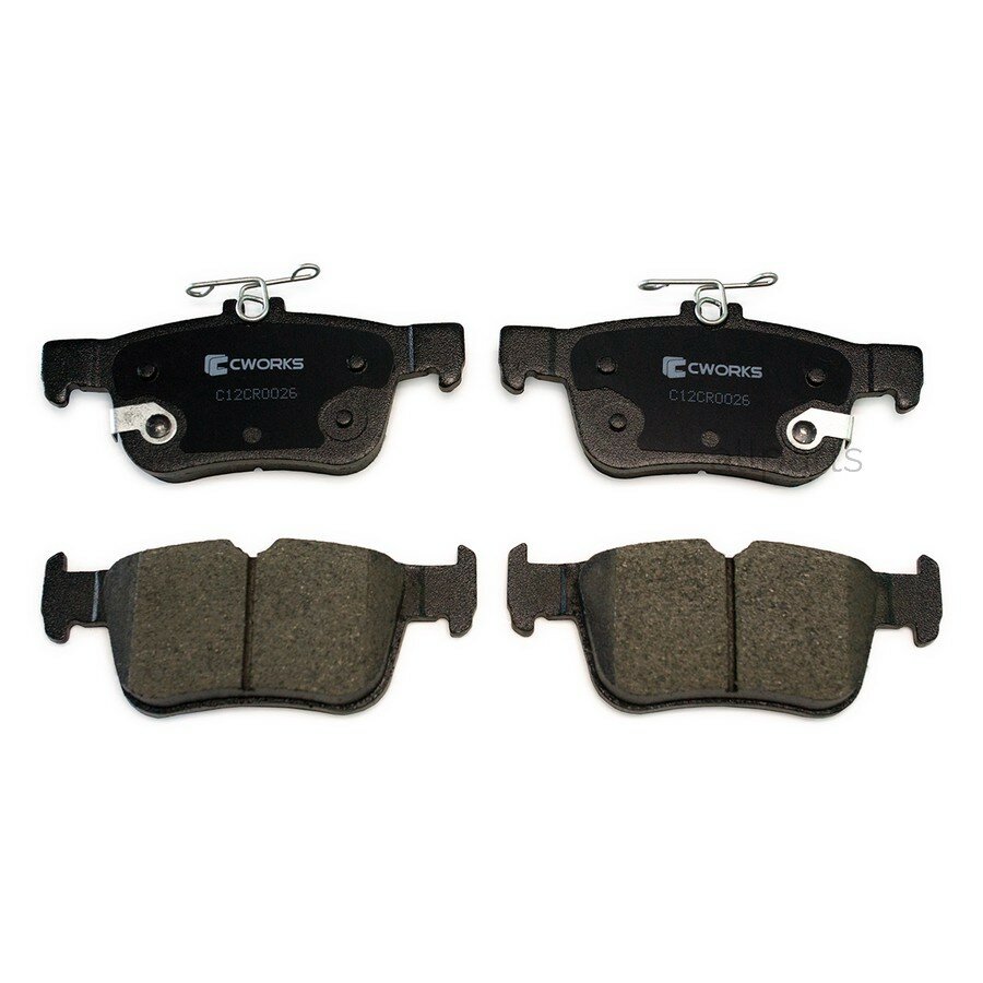 CWORKS C12CR0026 Тормозные колодки задние, Low Metallic (Замена для C12CR1024)