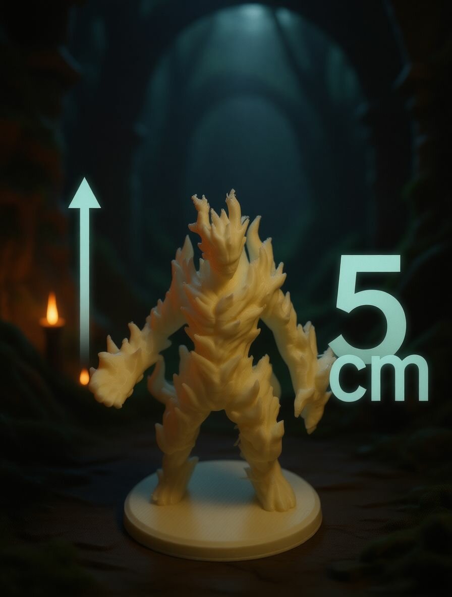 Миниатюра dnd "Огненный Титан Пепельного Взрыва" цвет бежевый, высота 5 см, кол-во 1 шт. для настольных игр, днд фигурки Настольные игры, фэнтези