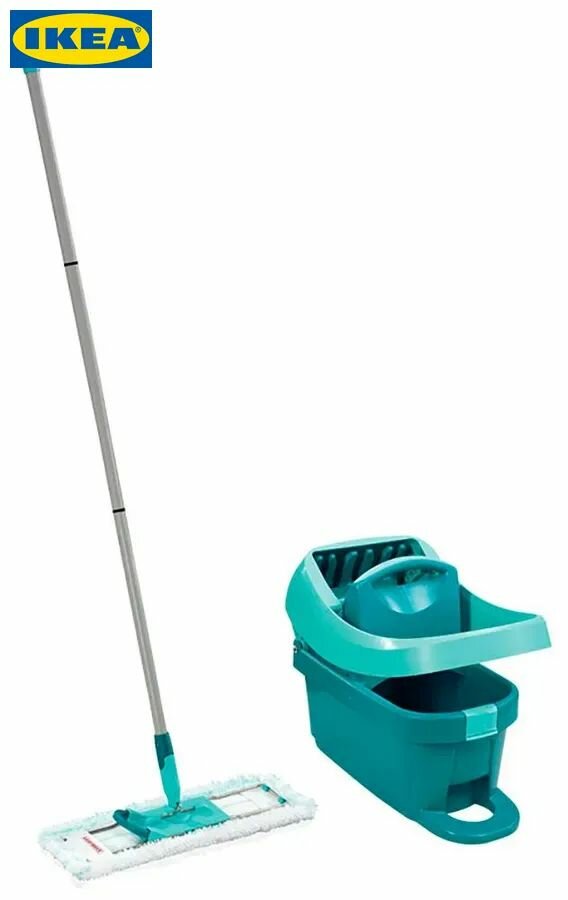Комплект для уборки Leifheit Profi XL 55096: швабра + ведро с прессом для отжима на роликах
