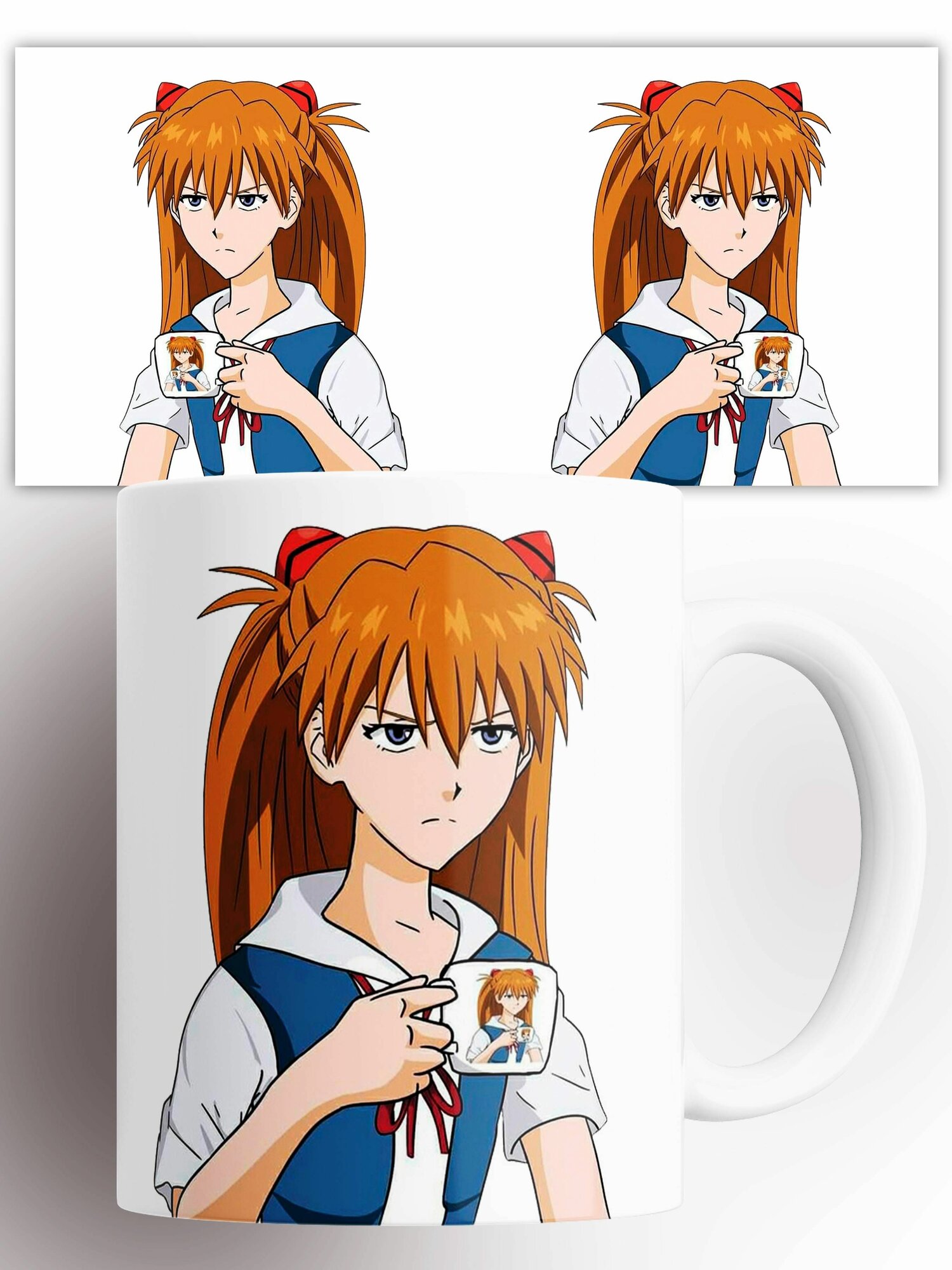 Кружка аниме Евангелион Сорью Аска Лэнгли 330 мл