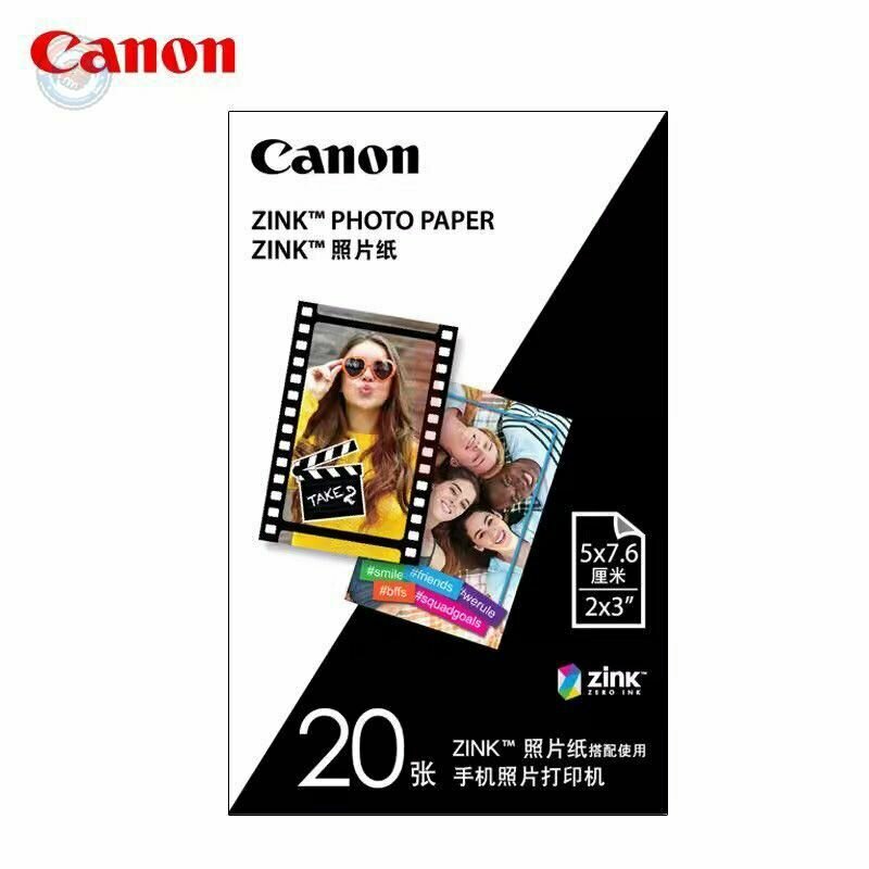 Картридж с фотобумагой Zink ZP-2030 для Canon Zoemini 20 листов клейкая подложка яркие водонепроницаемые фото