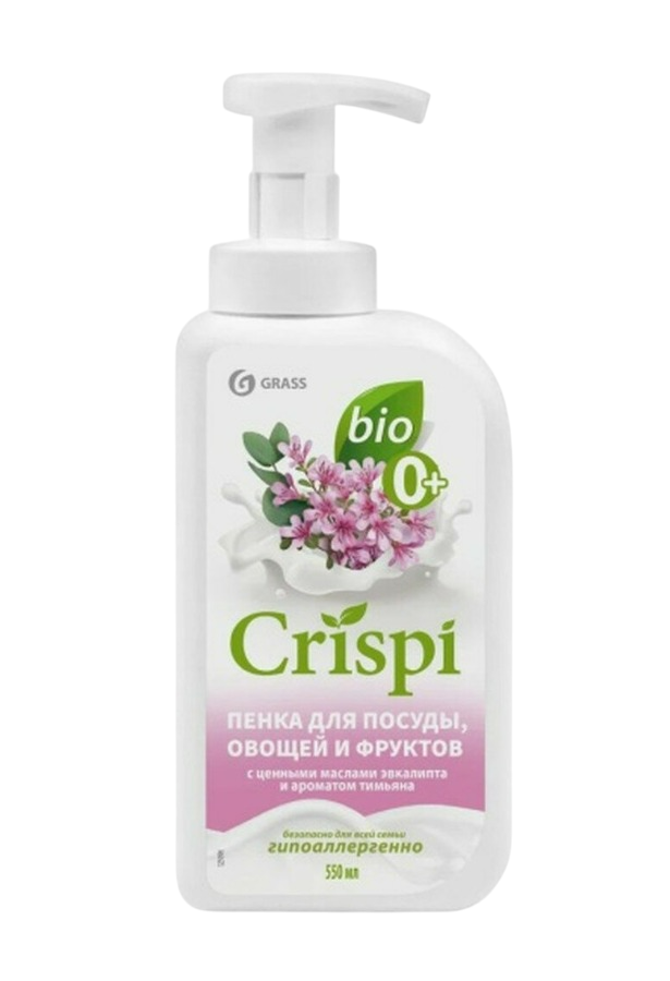 Пенка для мытья посуды GraSS CRISPI с ценными маслами эвкалипта и ароматом тимьяна, 550 мл