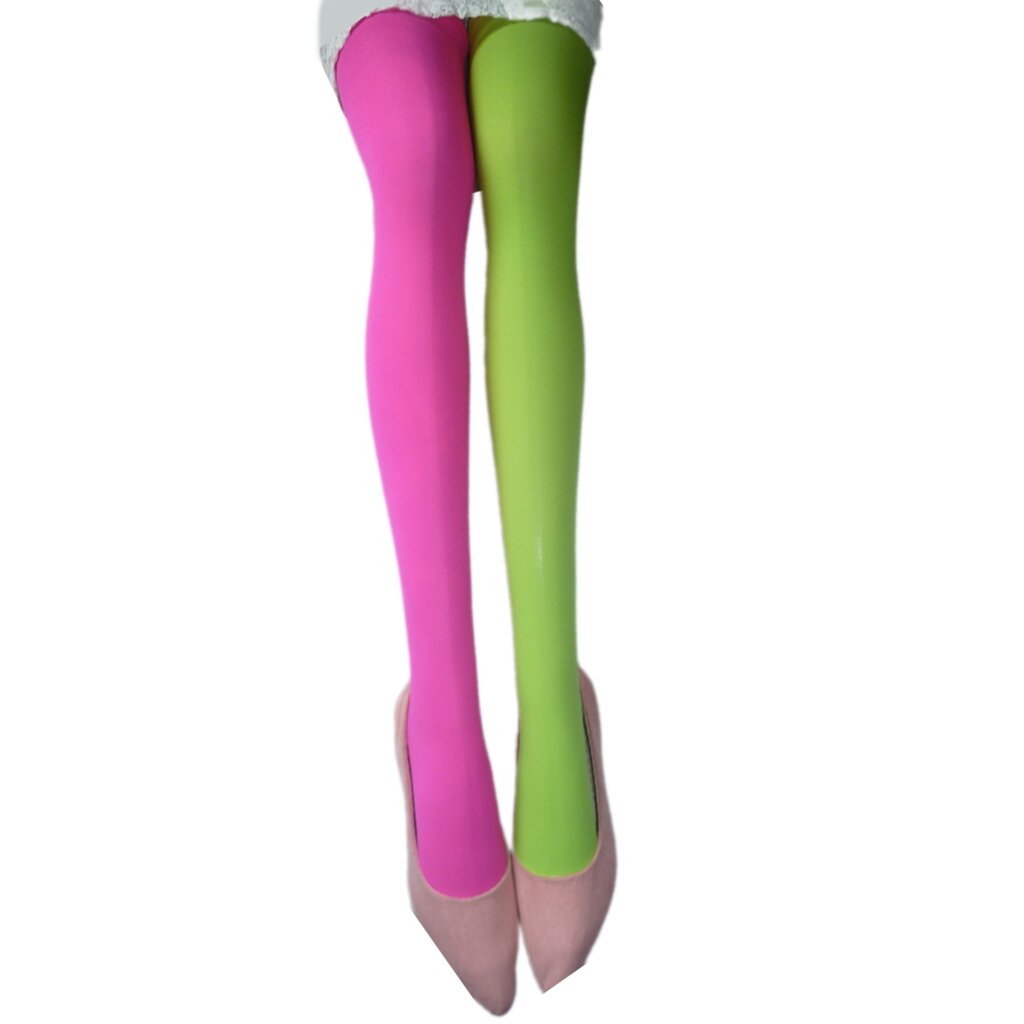 Элегантные двухцветные чулки контрастного цвета, мягкие шелковые бархатные колготки с открытой промежностью, асимметричные колготки для вечеринок