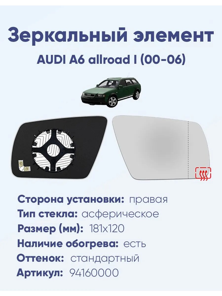 Зеркало AUDI A6 allroad I (00-06) 94160000