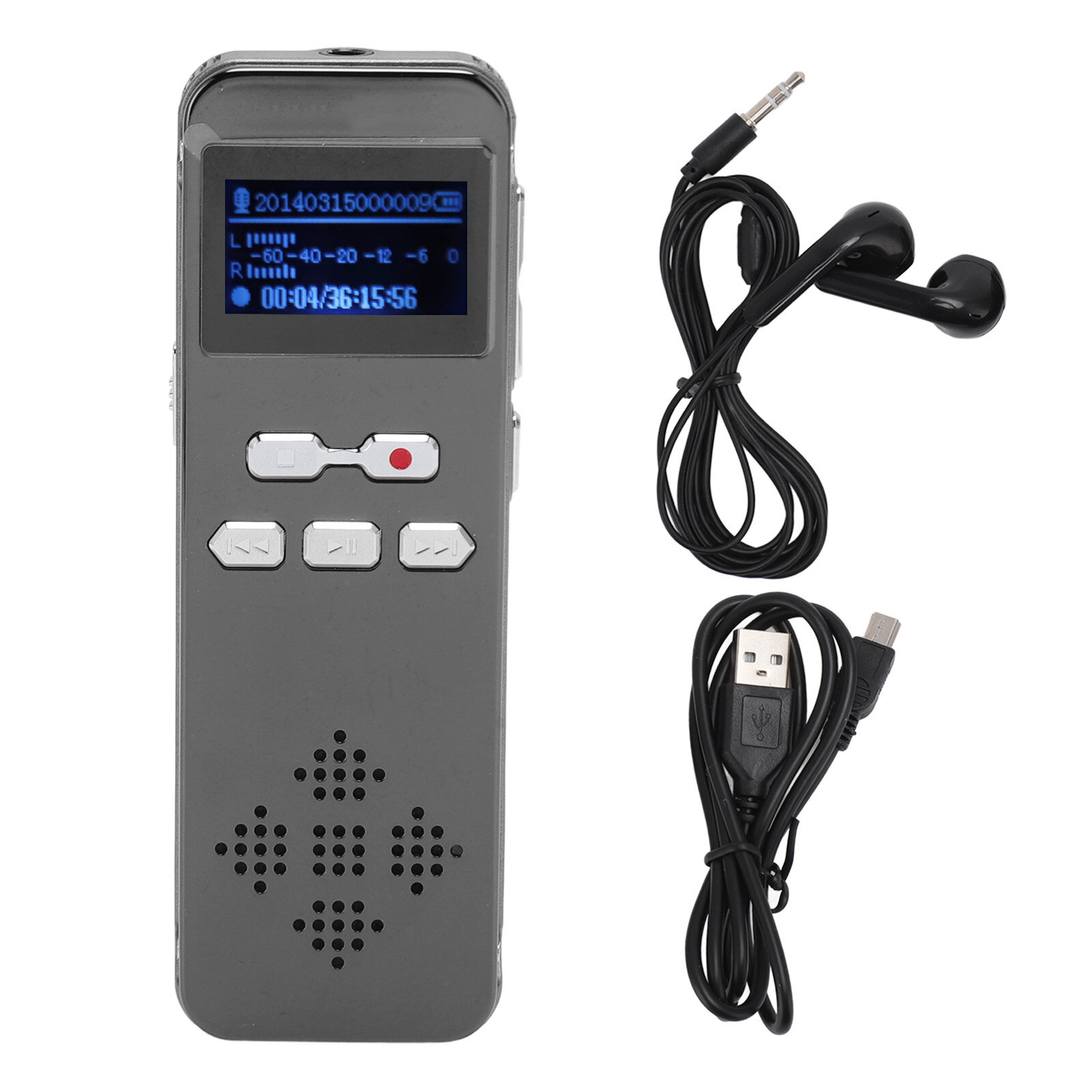 Digital Voice Recorder Dual Mic Stereo Sound Professional Noise Reduction Password Function MP3 Recorder for Lecture Interview 4G