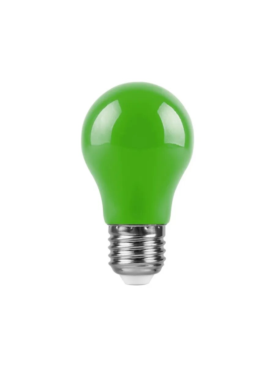 Светодиодная лампа груша 3 Вт E27/А зеленая матовая