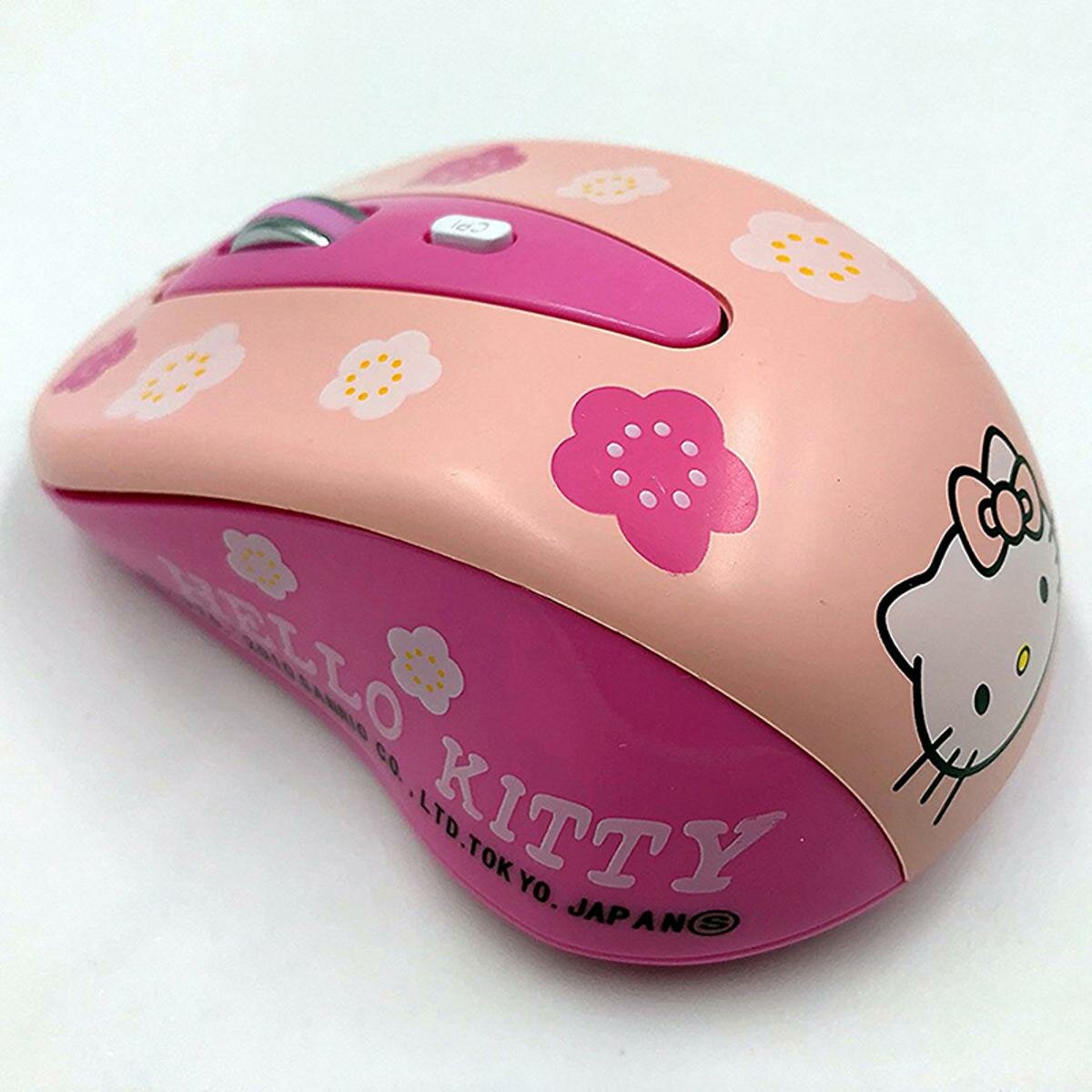 Бесшумные беспроводные мыши Симпатичная мышь Hello-Kitty Оптическая USB-мышь для офиса