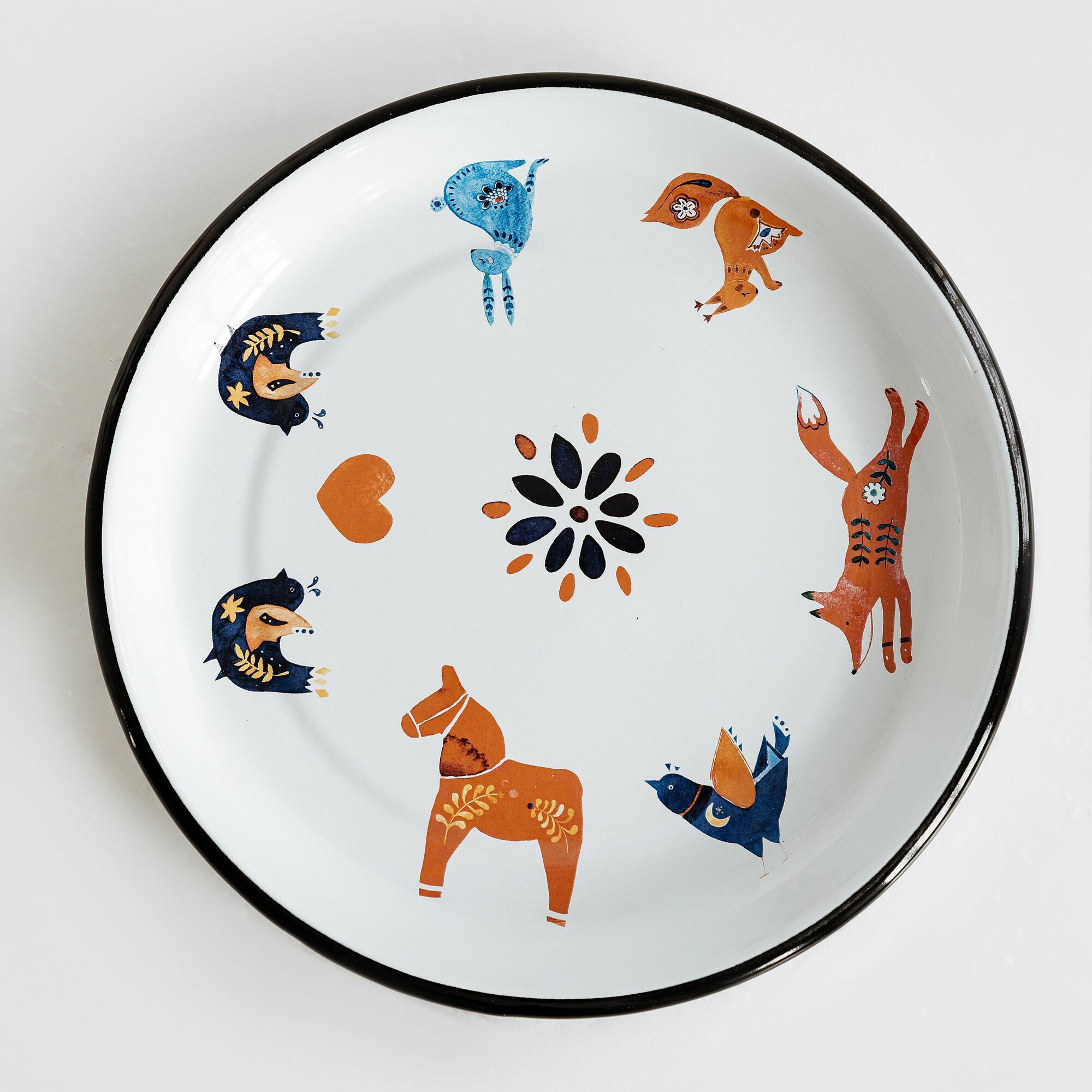 Тарелка эмалированная Эмалика "Туули" 22см