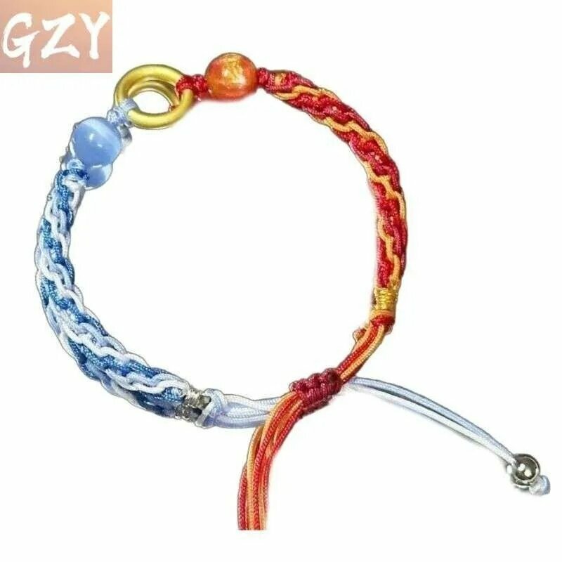 Ручной работы регулируемый браслет, плетеный для любителей аниме и друзей