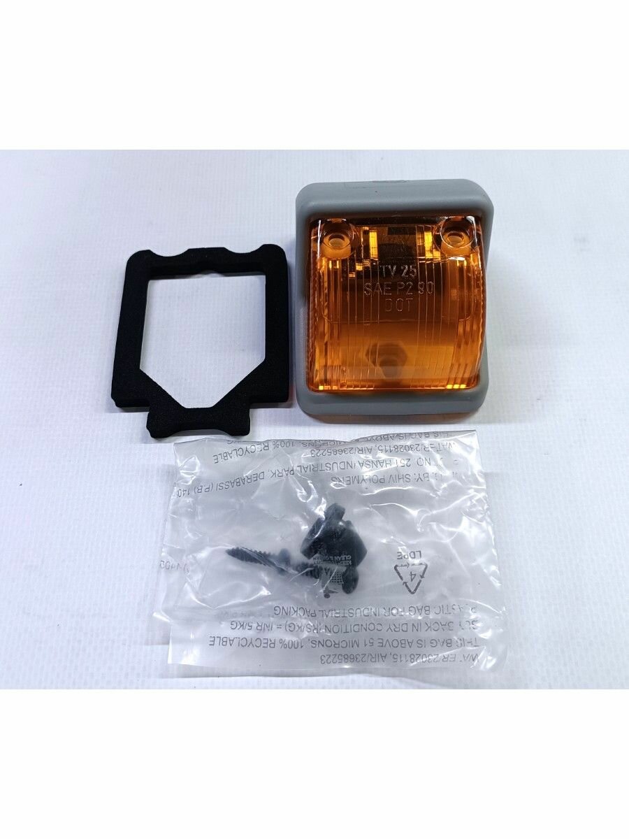 Фонарь габаритный желтый полукруглый (кабина крыша) MB/MAN/Iveco, арт.2PF006679017 Hella