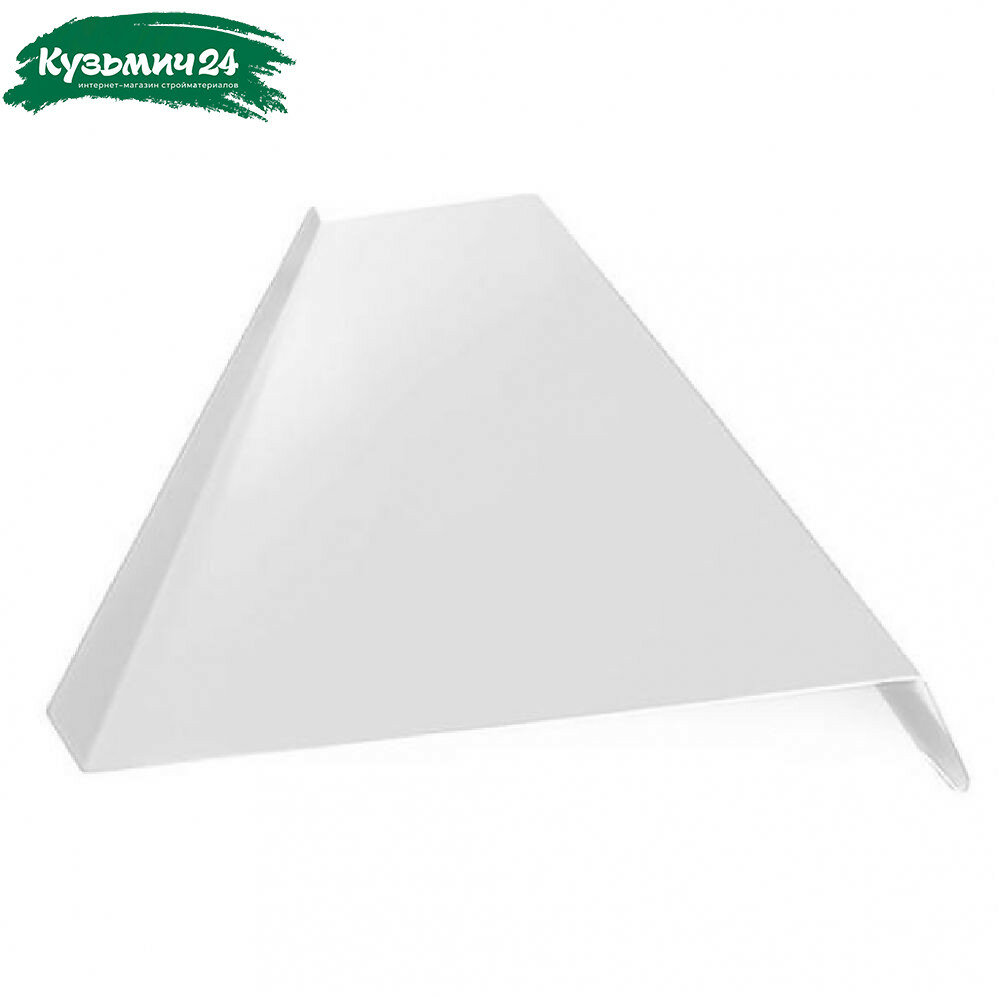 Отлив металлический, полимерное покрытие, белый, для окон 190х2000 мм, 1 шт.