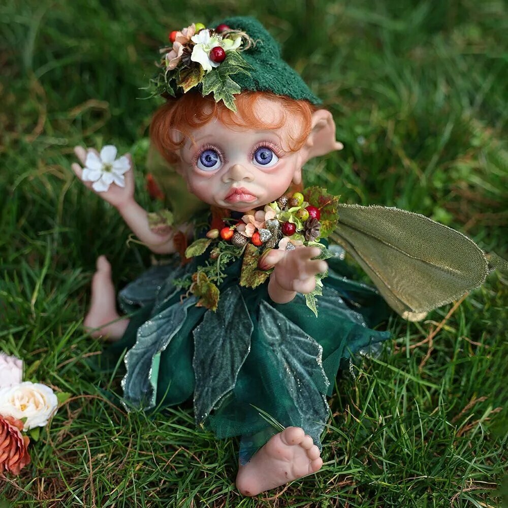 Кукла реборн, 16 дюймов, 40 см, полностью мягкий резиновый эльф для пересадки волос, детские игрушки, подарки