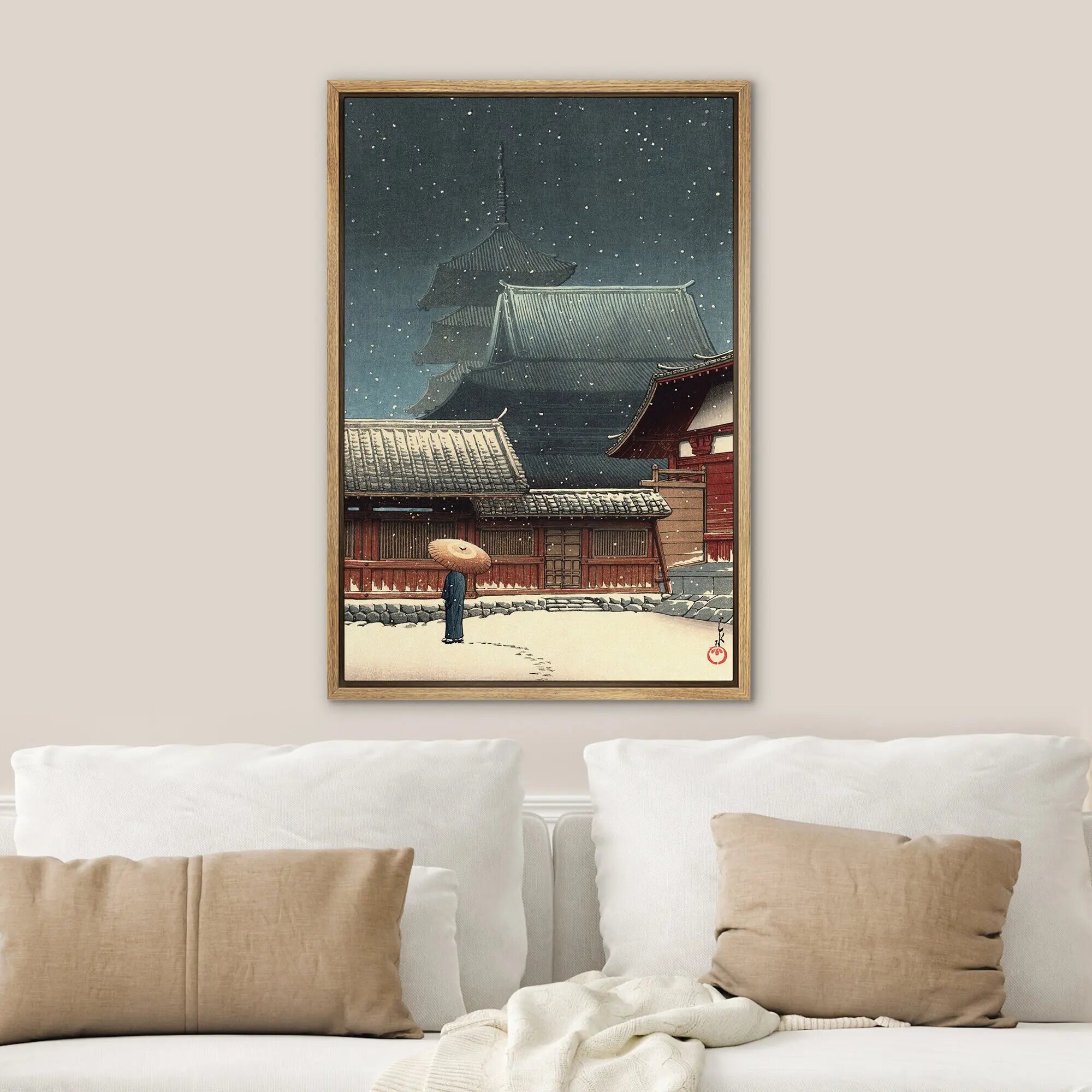 Японский пейзаж Kawase Hasui, 20x30см, цвет 11, Unframed