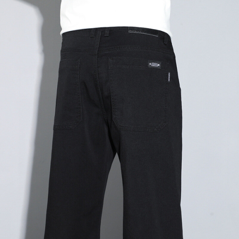 Слим тапер KLQ Круто Широкие штаны широкие прямые повседневные универсальные ретро с драпировкой деловые эластичные, Размер_33