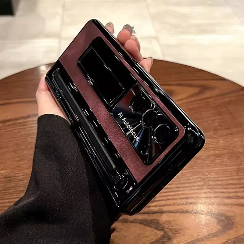 Кожаный кронштейн для ручки со стилусом для Samsung Galaxy Z Fold 7 6 Rose Red, For Galaxy Z Fold 7