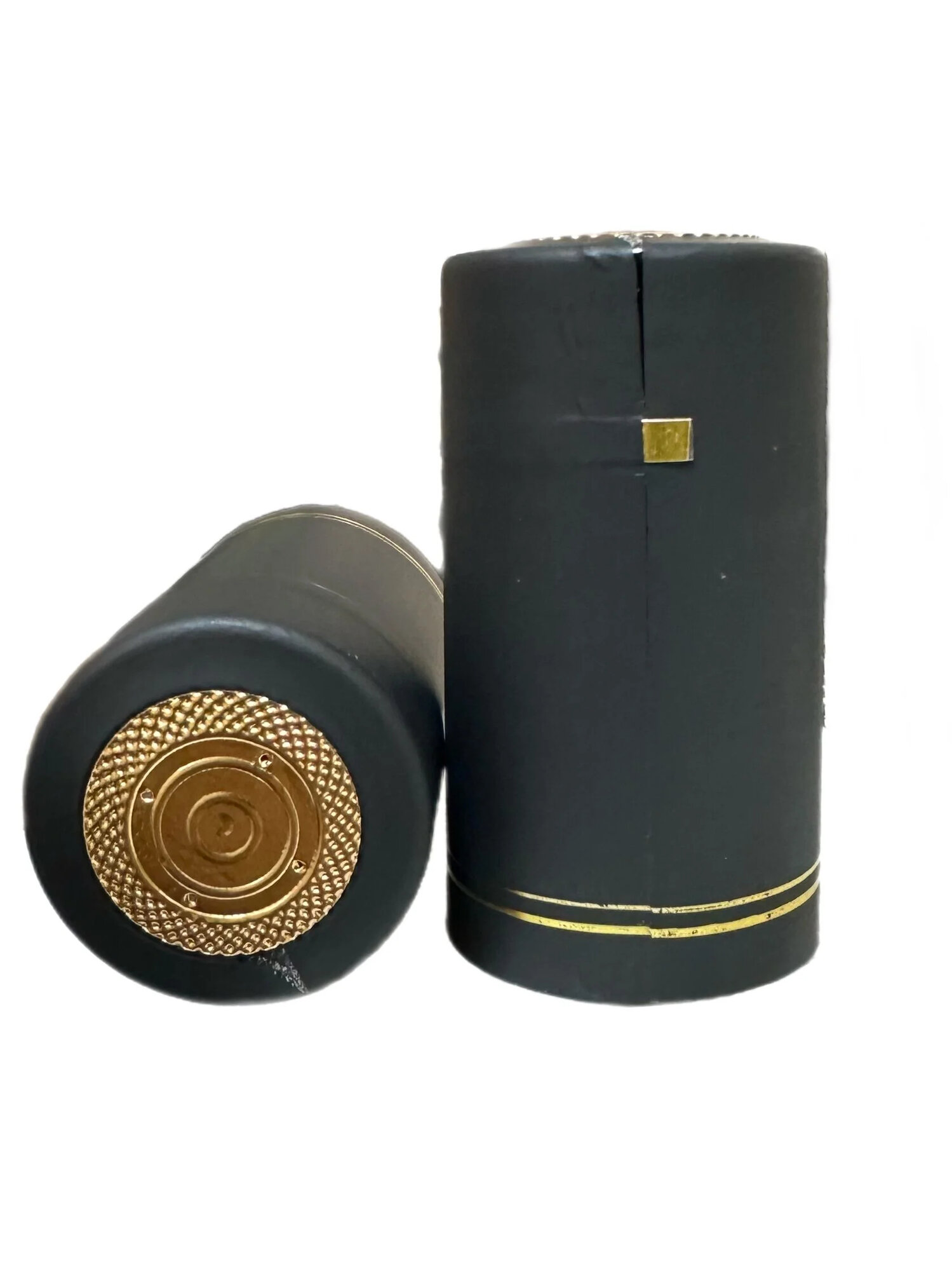 Термоколпачки для винных бутылок Черные матовые, 35*65 мм, 25 штук