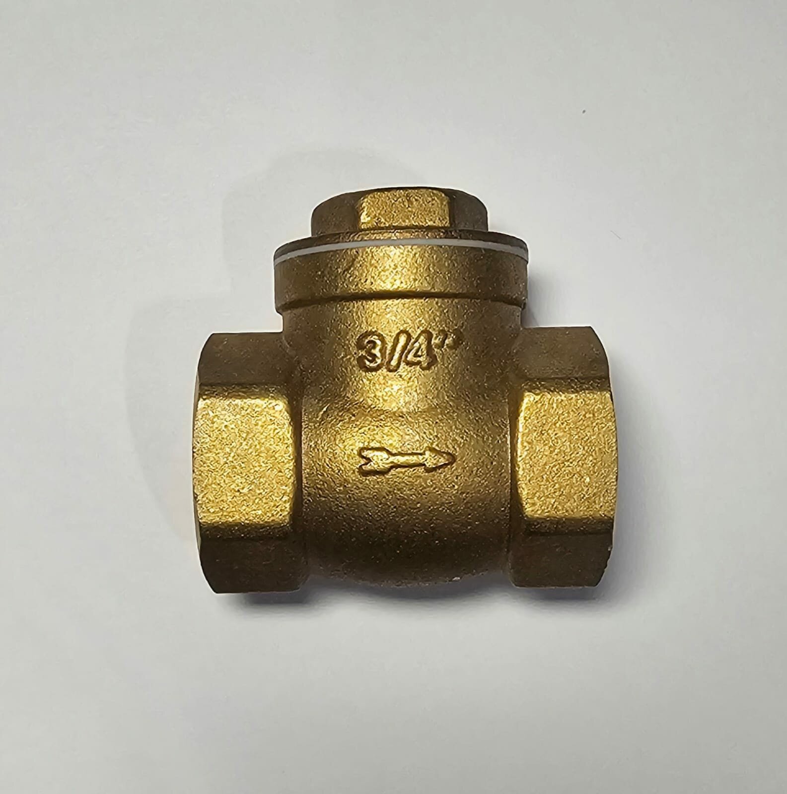 Обратный клапан "3/4" горизонтальный лепестковый латунный 1шт до 100 С