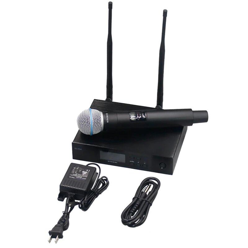 QLXD4 BETA58A Профессиональная беспроводная микрофонная система UHF Металлический динамический ручной микрофон для сцены Алоао