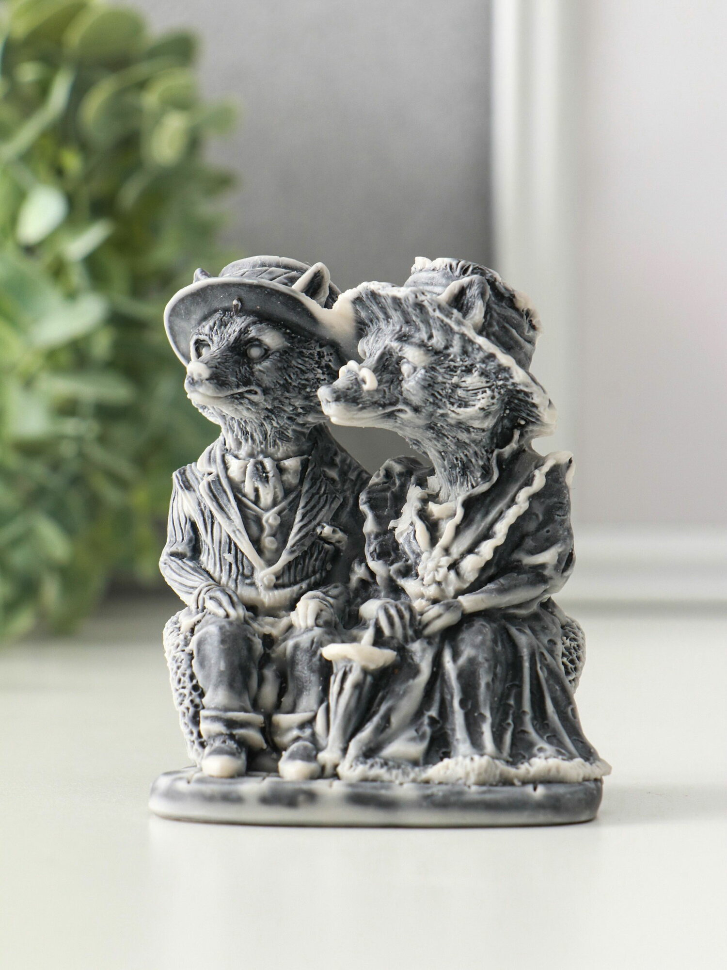 Фигурка "Лисы - Пара на диване", 8.3 см, тематика праздника: 14 февраля