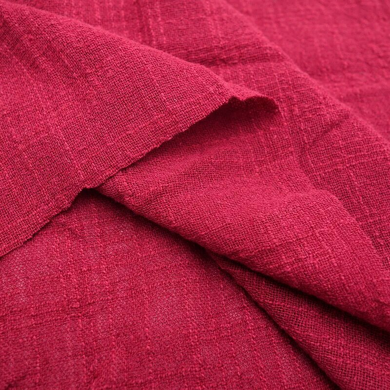 Лоскутная ткань Amyries, лен/хлопок, 50х130 см Бордовый, 100cmx130cm, 23-Dark red