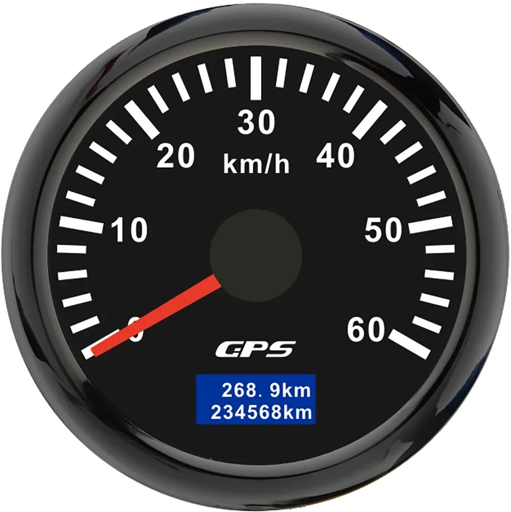 30/60/80/120/200 км/ч GPS-спидометр с GPS-антенной 52 мм измеритель скорости для автомобиля и грузовика с 7-цветной подсветкой 9-32 В 60KMH-BN