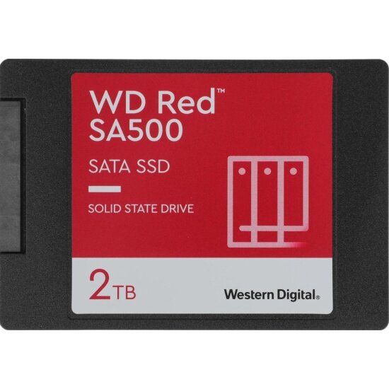 SSD диск 2.5" Western Digital Red SA500 NAS SATA-III 2TB (WDS200T2R0A)