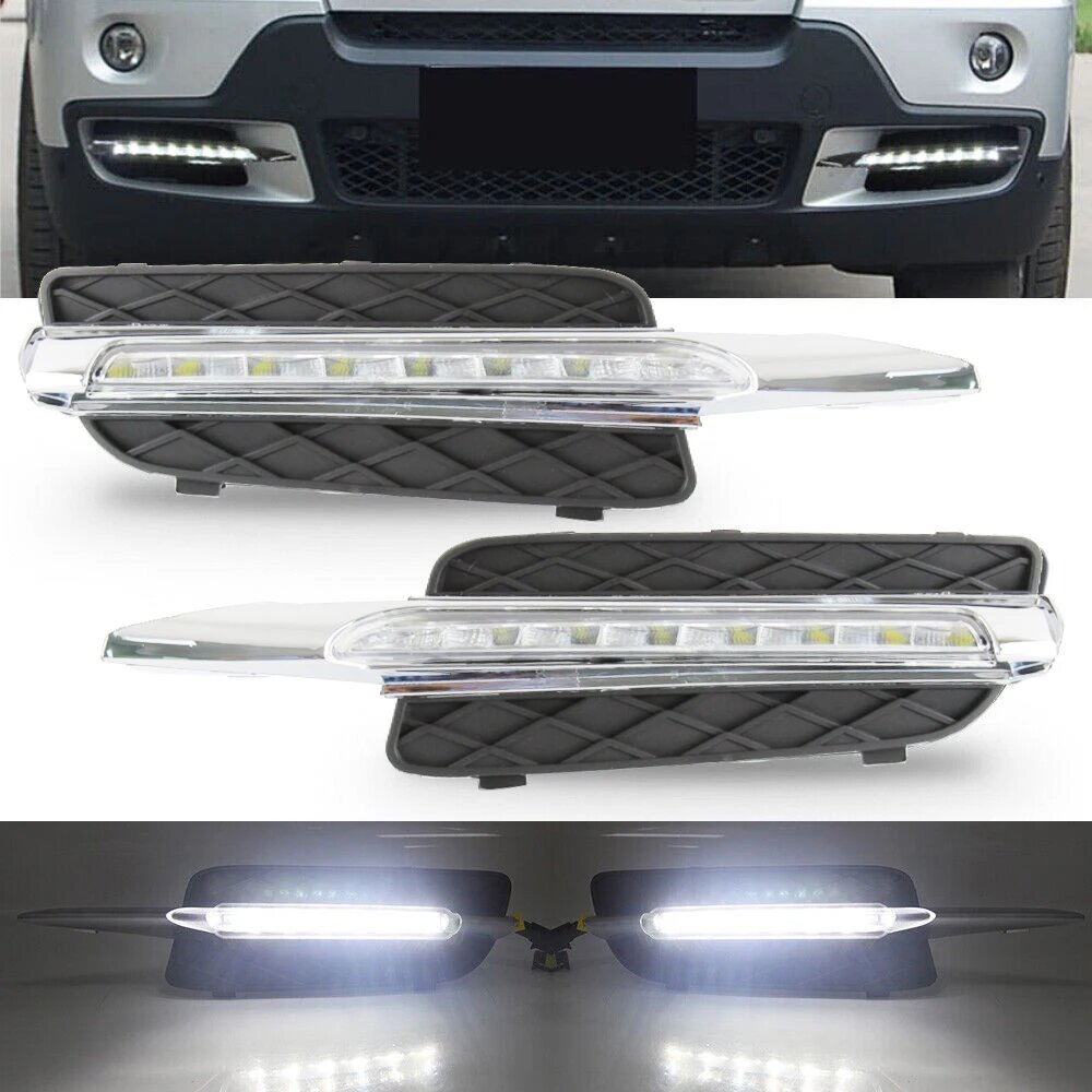 Дневные ходовые огни Xenon White, 18 Вт, дневные ходовые огни DRL для 2007-10 BMW X5 (E70 Pre-LCI)