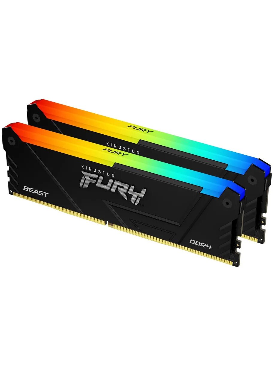 Оперативная память Kingston FURY KF432C16BB2AK2/32 32ГБ, DDR4, UDIMM, 3200 МГц, CL16