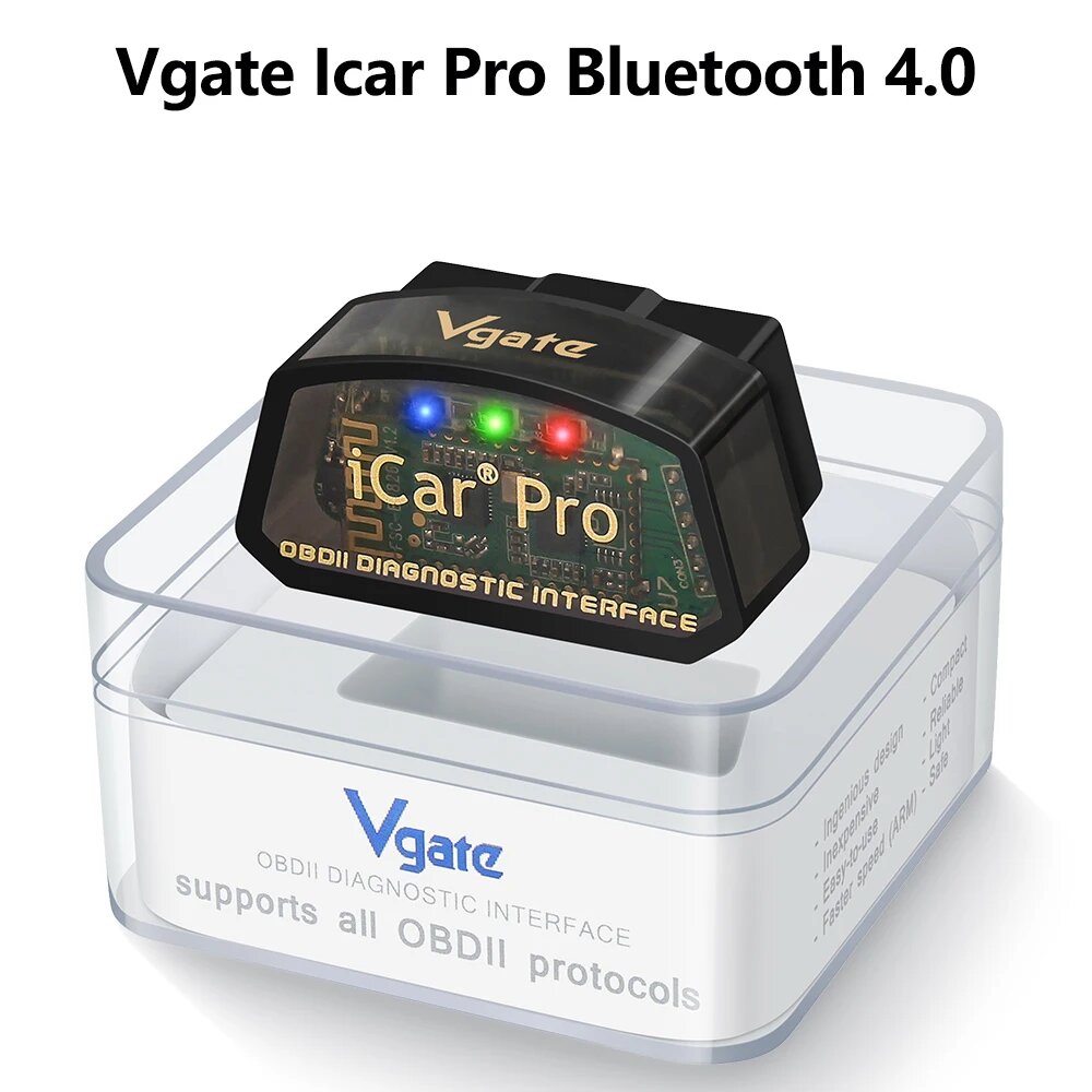 Vgate iCar Pro ELM327 BLE 4.0 OBD2 диагностический инструмент для IOS Android Auto OBD считыватель кодов сканирования RU зарубежный склад